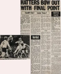 Cardiff City vs Luton Town FC (29th Apr 1972) | Hatters Heritage | A ...