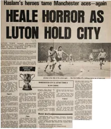 Manchester City vs Luton Town FC (1st Nov 1977) | Hatters Heritage | A ...