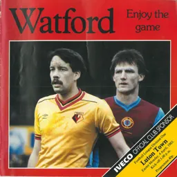 Programme: Watford vs Luton Town FC (4th Apr 1983) | Hatters Heritage ...