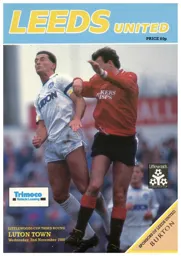 Programme: Leeds United vs Luton Town FC (2nd Nov 1988) | Hatters ...