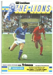 Programme: Millwall vs Luton Town FC (5th Nov 1988) | Hatters Heritage ...