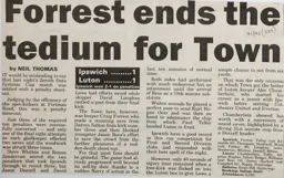Ipswich Town vs Luton Town FC (22nd Oct 1991) | Hatters Heritage | A ...
